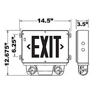 Explosion Proof Exit Sign Combination Gray