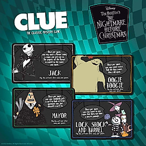 CLUE: Disney The Nightmare Before Christmas | Collectible Clue Game Based on Disney Classic Film | Officially-Licensed Game with Familiar Locations and Iconic Characters