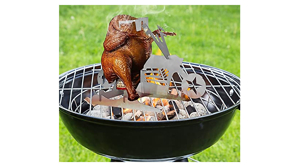 Motorcycle Beer Can Chicken Holder – Perfect for Outdoor BBQs