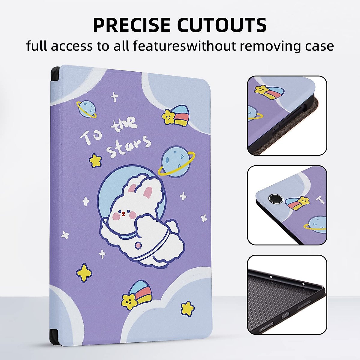 Nuouxoco for Samsung Tab A8 10.5 inch Case Multi-Angle Smart Stand Shell Cover Protective Case for Samsung Galaxy Tab A8 Tablet 2022 (SM-X200/X205/X207) Case - Cute Rabbit