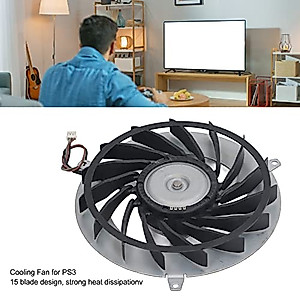Weojeviy 15 Blades Cooling Fan Replacement for PS3 Game Console Internal Heat Dissipation Fan 12V 2.65A