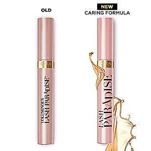 L'Oreal Paris Voluminous Makeup Lash Paradise Mascara, Voluptuous Volume, Intense Length, Feathery Soft Full Lashes, No Flaking, No Smudging, No Clumping, Blackest Black, 1 Count