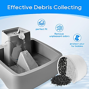 MyfatBOSS Replacement Carbon Filters for Drinkwell, Cat Water Fountain Filter, Dog Pet Fountain Filters Compatible with Petsafe Water Fountains Seaside Creekside Pagoda Seascape Butterfly Avalon 10PCS