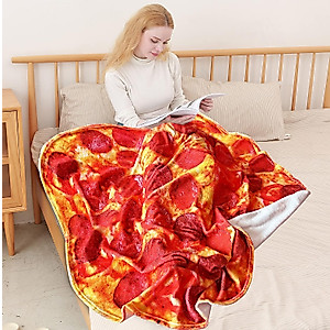 BENEDICT Pizza Blanket for Baby 36 inch Novelty Food Pizza Blanket Soft and Funny Flannel Blanket Suitable for Baby Gifts for Baby Shower Boy Girl