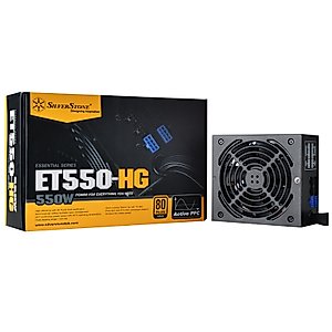SilverStone Technology 550 Watt Semi-Modular 80 Plus Gold Computer Power Supply PSU, SST-ET550-HG