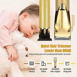 COSYONALL Hair Clippers Men, Beard Trimmer Professional Cordless Stainless Steel Electric Shaver 6000RPM with LED Display and 2500mAh/1200mAh Rechargeable Battery Ceramic Blade for Adult Child