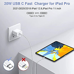 iPad Charger, iPad Charger Cord 10 FT Apple Certified, 20W USB C iPad Charger with Long USB C Cord for iPad 10th Gen, iPad Pro 12.9/11 inch 2022/2021/2020/2018, iPad Air 5th/4th Gen, iPad Mini 6th Gen