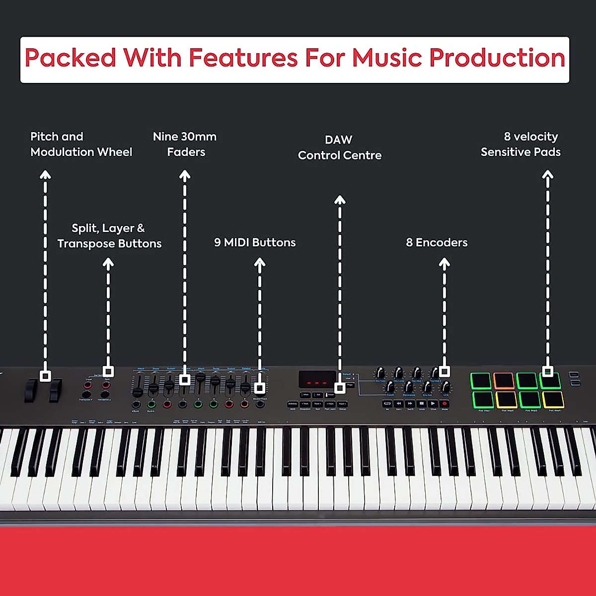 Nektar Impact LX88+ 88-Key USB MIDI Keyboard Controller