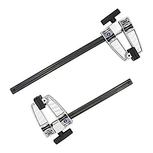 MichaelPro 2-Piece Smart F Clamps Set, 8-Inch & 12-Inch | Newly Designed Heavy Duty Steel Bar Clamps, Holds & Positions Quickly for Woodworking & DIY | MP018002