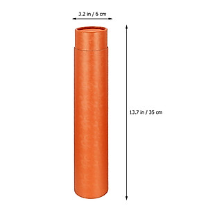 Document Tube Holder Kraft Storing Tubes Document Poster Tube Paper Storage Tube for Blueprints Prints Posters Targets Artworks and Drawings Orange Calligraphy Tube Telescoping Drafting Tube