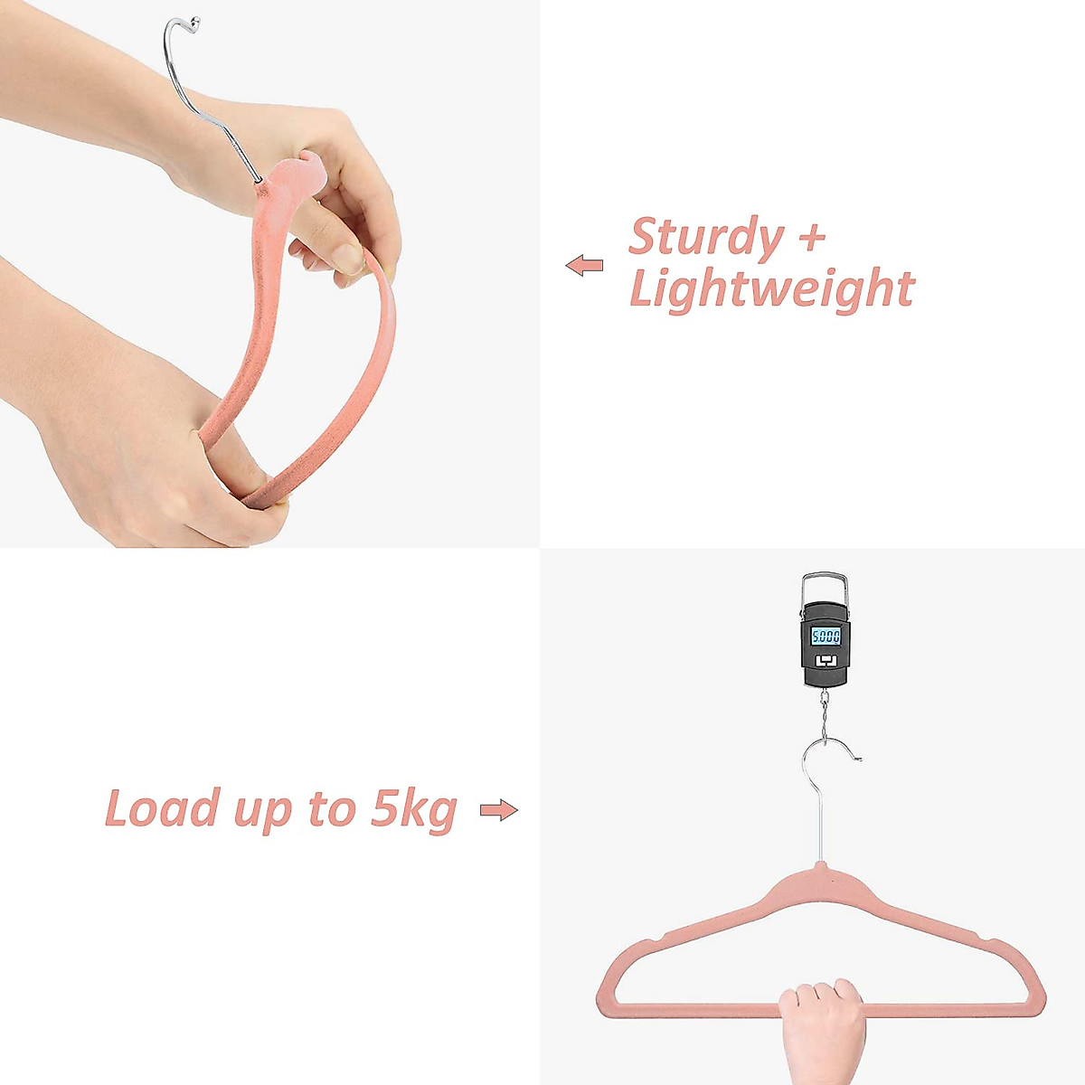 Mangokit Kids Velvet Hangers 15 Pack, 11 Inch Size Non-Slip Baby Hangers, Space-Saving Nursery Hangers, Perfect Infant/Toddler Clothes Hangers for Daily Use(Pink)