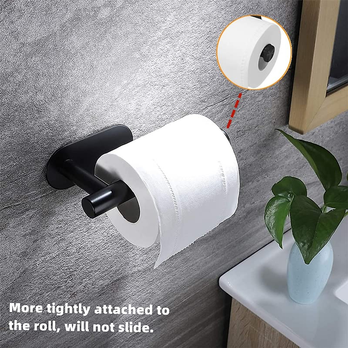 Paper Towel Holder for Kitchen,Under Cabinet&Wall Mount Paper Holder,Magnetic Paper Towel Rack, Self-Adhesive Bathroom Paper Towels Rolls Holder（Adjustable Length up to 14.56inch）