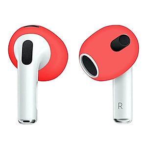 Rqker Fit in Case Ear Tips Compatible with AirPods 3 2021 3rd Gen, 9 Pairs Ultra Thin Soft Silicone Eartips Earbuds Dustproof Cover Fit in Charging Case Compatible with AirPods 3, 9 Pairs 9 Colors