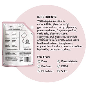 J.R. Watkins Foaming Hand Soap Refills, All Natural, Alcohol-Free Hand Wash, Cruelty-Free, Moisturizing Hand Soap Refill for Bathroom or Kitchen, Rosewater, 28 fl oz Foam Soap Refill, 3 Pack