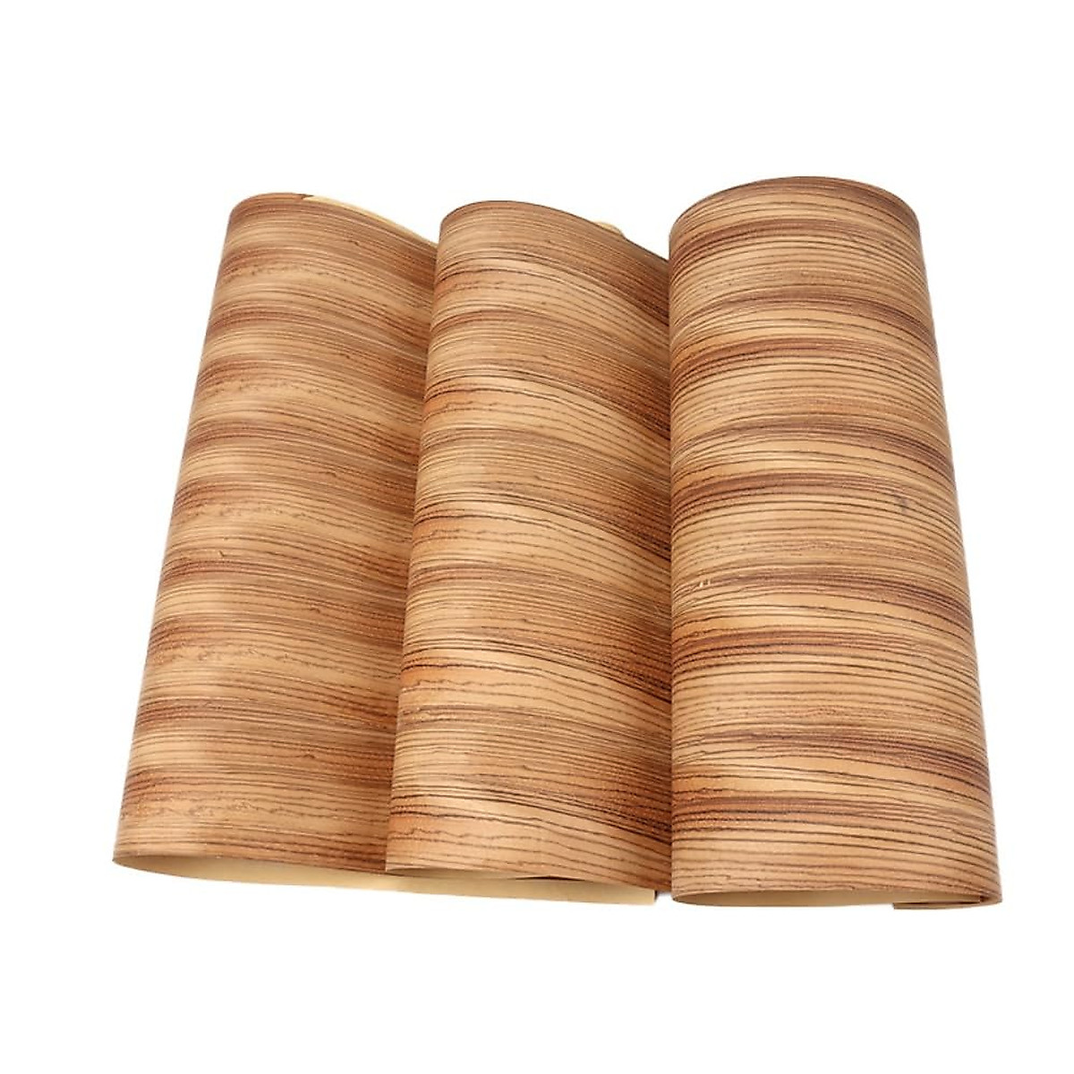 Aibote Natural Zebra Wood Veneer Furniture Restoration Sheets(60x250CM) Wooden DIY Material for Speaker Showcase Cabinets Table Shelves Kitchen Hotel(Flat Cut)