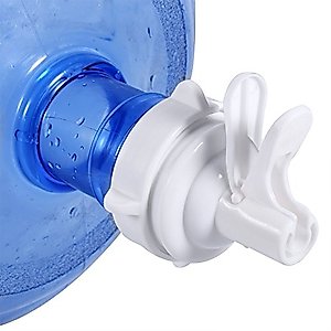 Water Dispenser Valve, 3-5 Gallon Water Reusable Easy Water Switch Lock Flip for 55MM (2.16inch) Crown Top Bottle Includes Lid Dirt Protector