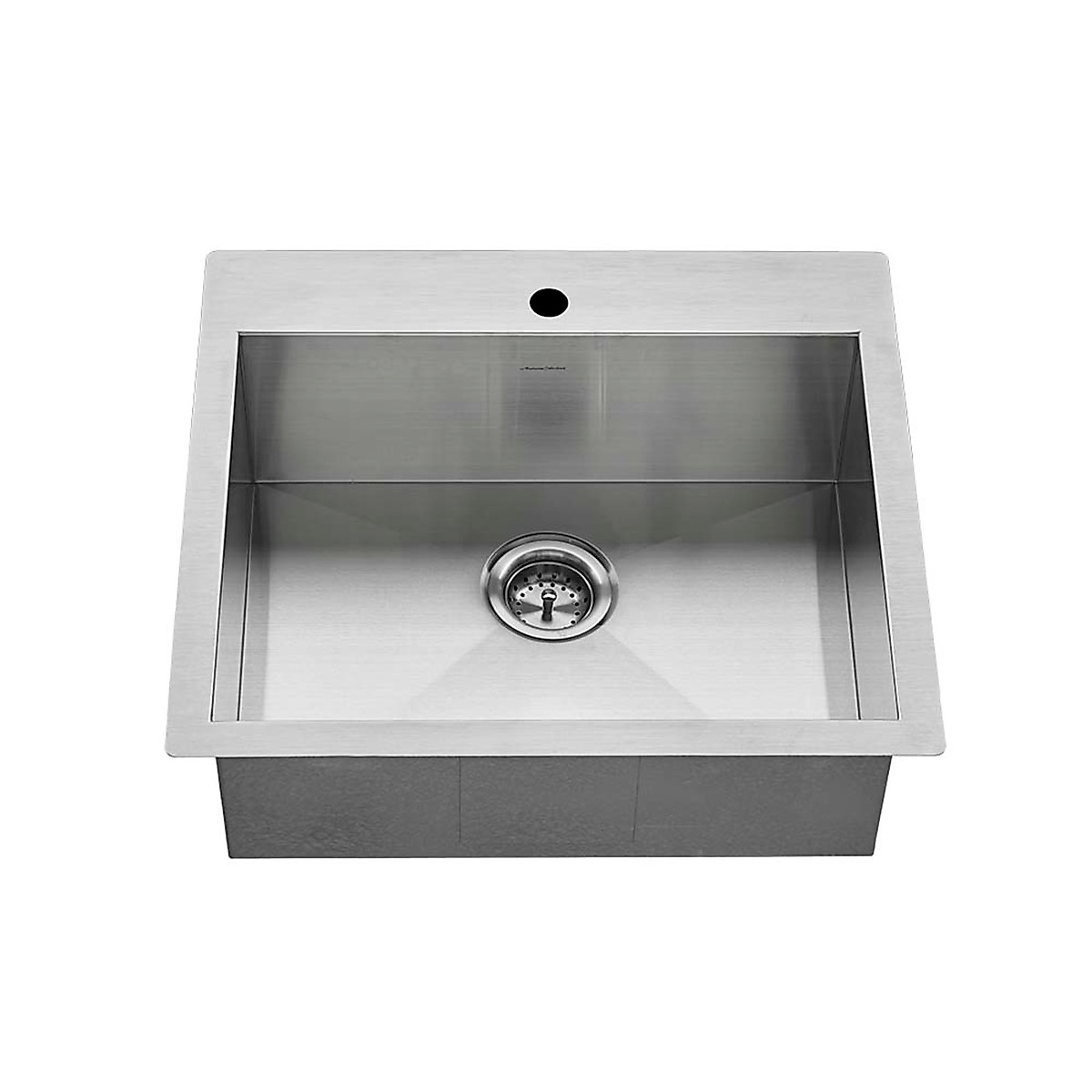 American Standard 18SB.9252211.075 Edgewater Zero Radius Dual Mount 25x22 Single Bowl w/Grid and Drain, Stainless Steel