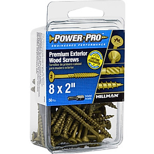 Hillman The Group 42479 Bronze Wood Screw (50 Pack), 8 x 2