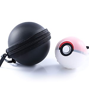 HEATFUN Carrying Case and Clear case for Nintendo Switch Poke Ball Plus Controller, Protective Case for Poke Ball Plus and Silicone Clear Case for Poke Ball Plus - Black