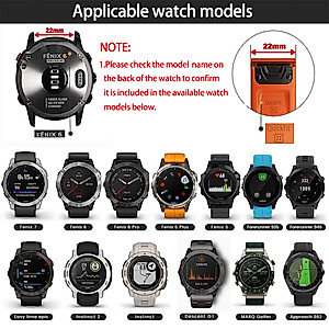 20mm 22mm Nylon Quick Dry Watch Band for Garmin Fenix 8 43mm 47mm 51mm /Fenix E/Fenix 7/Fenix 6/Fenix 5/Epix Pro/Instinct, Quick-Fit 20 22 26 Watch Band Strap for Garmin