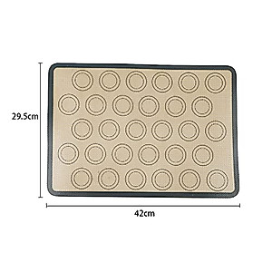 Fetcoi Silicone Baking Mat Nonstick Oven Sheet Macaron Cake Cookie Baking Mould Mat
