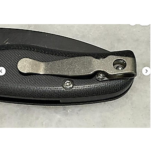 Titanium Deep Pocket Clip with Stainless Screws For Spyderco Shaman C229GP