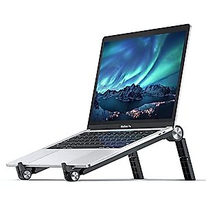 DesertWest Portable Laptop Stand, Lightweight Adjustable Laptop Stand for Desk, Ergonomic Computer Stand Foldable, Anti-Slip MacBook Pro Stand Compatible with 10" - 15.6" Laptops