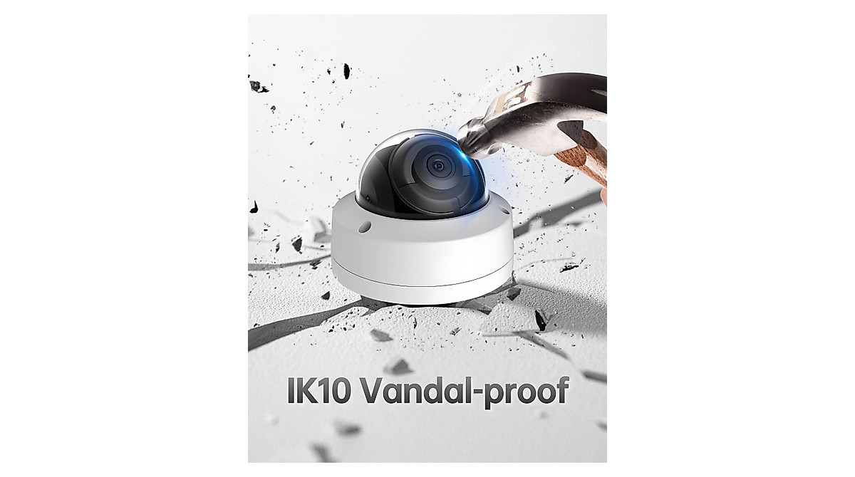HIK 4K 8MP AcuSense Dome IP Camera - PoE, Night Vision
