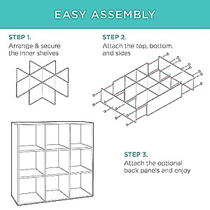Best Choice Products 9-Cube Sturdy Storage Shelf Cubby Organizer Bookcase System for Nursery, Kids Room, Living Room, Kitchen, and Closet – Light Oak