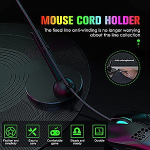 LexonElec 60% Mechanical Gaming Keyboard and Mouse Combo with Mouse Bungee Mouse Pad,Mini 68 Keys Wired Type C 18 Backlit Effects,Lightweight RGB 6400DPI Honeycomb Mice(Black/Blue Switch)