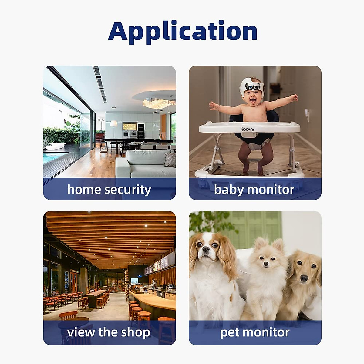 Sinliton Indoor Security Camera for Home, WiFi Cameras with Phone App, Baby Monitor Dog-Cat-Pet Cameras, 2.4GHz Surveillance Cameras with Night Vision, Motion Detection, SD/Cloud Storage