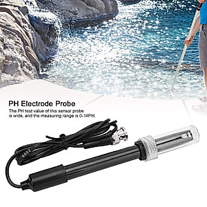 Garosa PH Probe 0-14 PH Detect Sensor Acquisition Monitoring PH Electrode Replacement Probe Electrode Probe Connector Cable Sensor