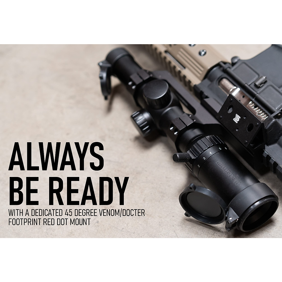 Monstrum 1-6x24 LPVO Rifle Scope with Offset Micro Red Dot Mount | Compatible with Vortex Venom/Viper/Fastfire/Docter Standard Red Dots