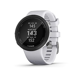 Garmin Swim 2, GPS Swimming Smartwatch for Pool and Open Water, Underwater Heart Rate, Records Distance, Pace, Stroke Count and Type, White (Renewed)
