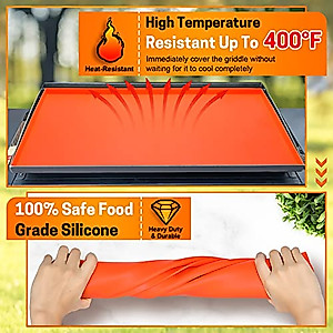 i-FSK Griddle Mat for Blackstone 36", Silicone Griddle Cover Compatible with Blackstone, Blackstone Griddle Accessories, Heavy Duty Grill Cover for All Season Cooking Protective