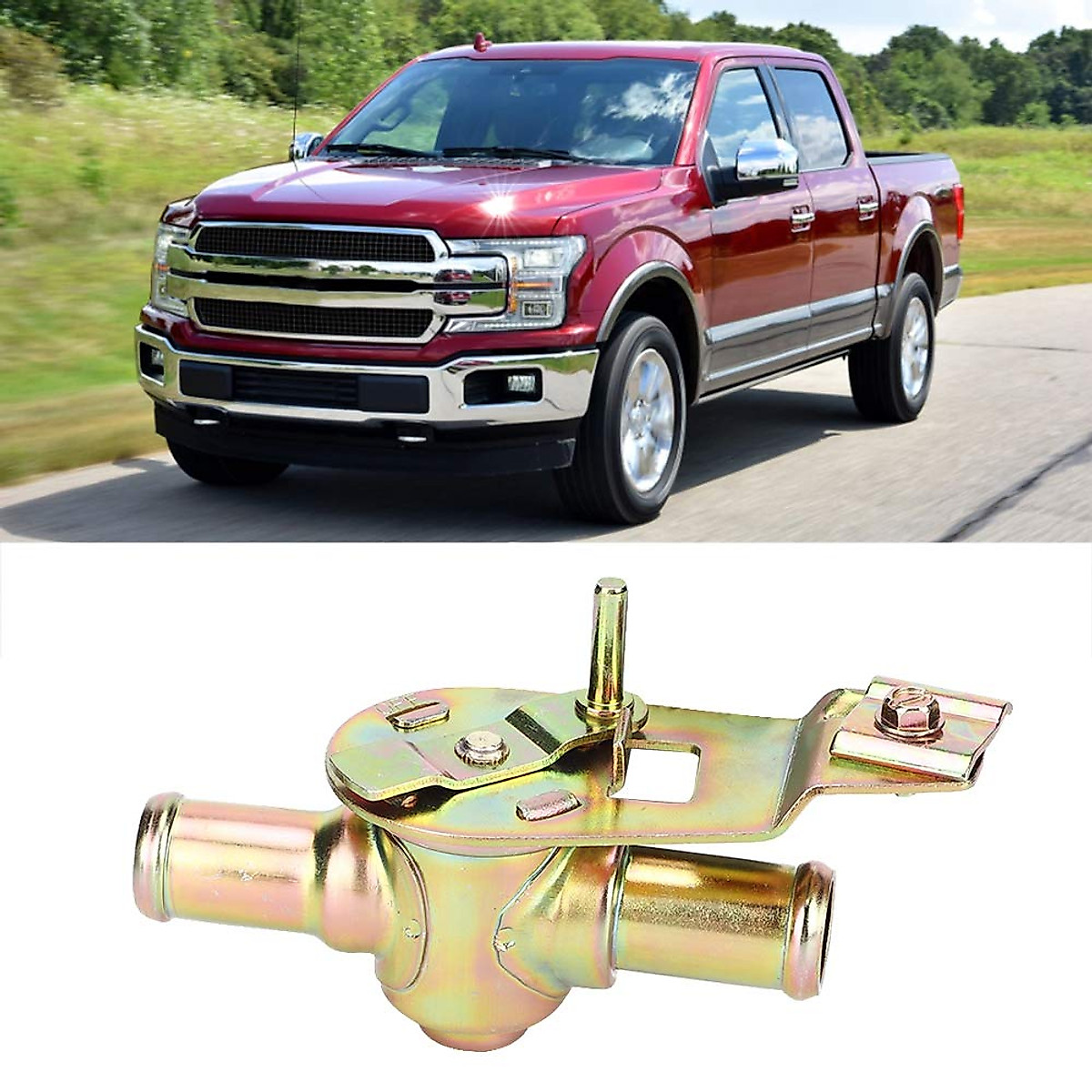 Estink Heater Control Valve, Aluminium Alloy Car Heater Control Valve C3UZ18495A YG133 Replacement Heater Valve Fit for Ford E & F Series, Fit for Dodge Universal (Estink6k7s50u9nt)