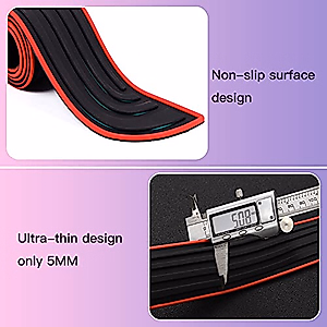 GZRUICA Rear Bumper Protector Guard Trunk Rubber Protection Strip Rubber Scratch-Resistant Trunk Door Entry Guards Car Accessory for SUV/Cars - Universal Sports Full Black with Full 3M Tape Pack-1