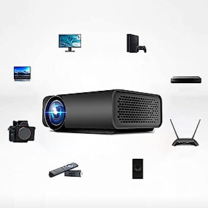 SamFansar Portable Projector SD-Card Slot 1080P Clear Image Portable Projector Easy Operation Remote Control AU Plug