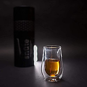 Snute Nosing Whiskey Glasses - Double-wall Insulated Crystal Whiskey Glass - Gift for Whiskey Lovers - Set of 2