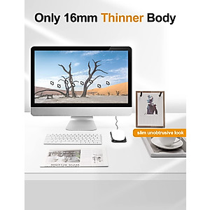 【Ultra-Slim Quiet】STARSIKI Undetectable Mouse Jiggler Interval Timer Adjustable, Mouse Mover with On/Off Switch, Automatic Device to Keep Moving Mouse Wiggler Shaker Clicker Random Movement DriverFree