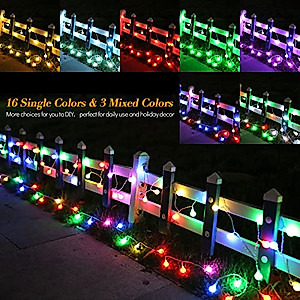 ALOVECO LED String Lights 16ft 50 LED Battery Operated String Lights Color Changing with Remote Waterproof Globe Starry Fairy Lights for Outdoor Indoor Bedroom Garden Christmas Halloween Party(RGB)
