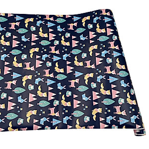 Yifely Fox Shelf Liner Peel & Stick Rabbit Shelving Paper Decor Kids Study Desk Game Table 17.8 Inch by 9.8 Feet