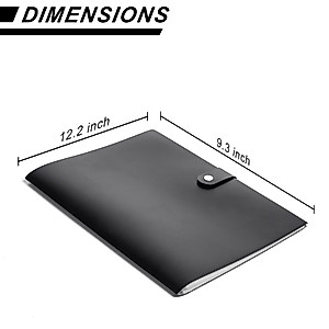 10 Pocket File Folder, Project Organizer Folders with Snap Button, A4 Letter Size Paper Document Organizer Accordian Filing Folder for Classroom, Home, Office and Travel