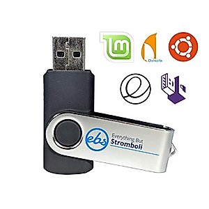 Everything But Stromboli (TM) 16GB USB 2.0 Linux Recovery Bootable Live Flash Drive (8-in-1) - Includes Ubuntu 18.04, Linux Mint, Clonezilla, Fedora, Tails, Kali and Instruction Manual