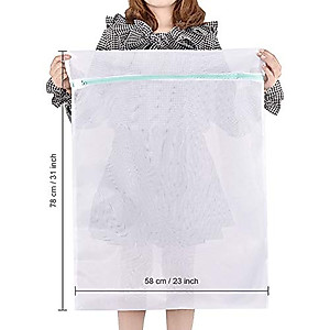 OTraki Mesh Laundry Bag for Delicates 2 Pack Garment Wash Bag 24 x 32 inch Zippered Large Washing Machine Bags for Sweater Dirty Clothes Washer Dryer Net Protector Travel College Dorm Organizer