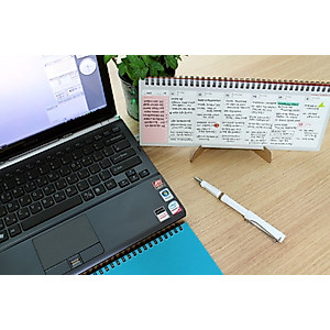 PAPERIAN Brilliant Weekly Scheduler - Wirebound Undated Weekly Planner Pad Scheduler (Red)