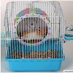 Hamster Exercise Wheel,Hamster Running Wheel Toy,Silent Plastic Runner for Rat Gerbil Hedgehog Chinchilla Guinea Pig Mice - Easy Attach to Cage