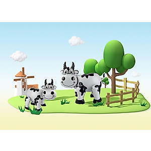 3D Cow Balloon for Western Cowboy Party Decorations,Cute Self Standing Cow Balloons for Western Cowgirl Theme Birthday Party Favor Supplies Decor