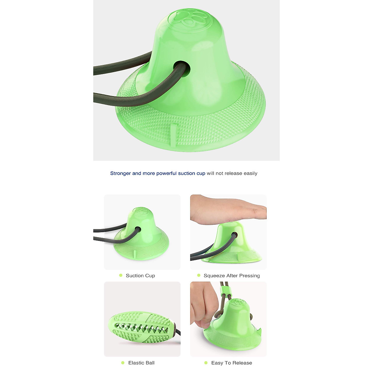 Happy Petz Dog Toy for Aggressive Chewers - Puppy Teething Toys with Suction Cup, Dog Puzzle Treat Food Interactive Ball, Teeth Cleaning Toy Accessories for Small Large Dogs