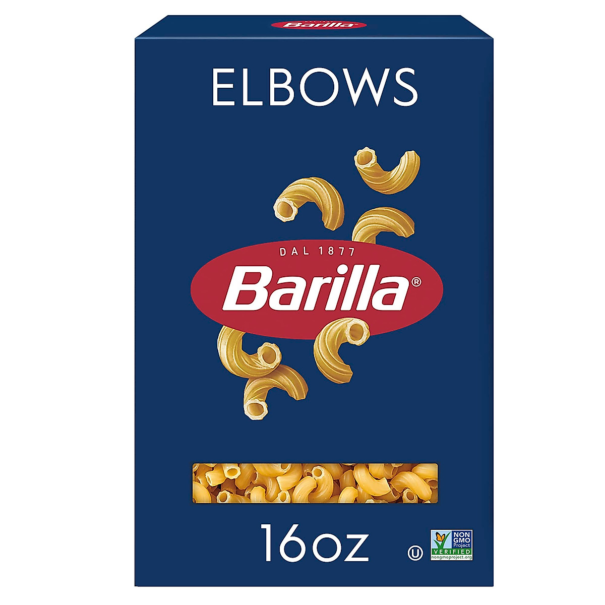 Barilla Elbows Pasta, 16 oz. Box - Non-GMO Pasta Made with Durum Wheat Semolina - Kosher Certified Pasta